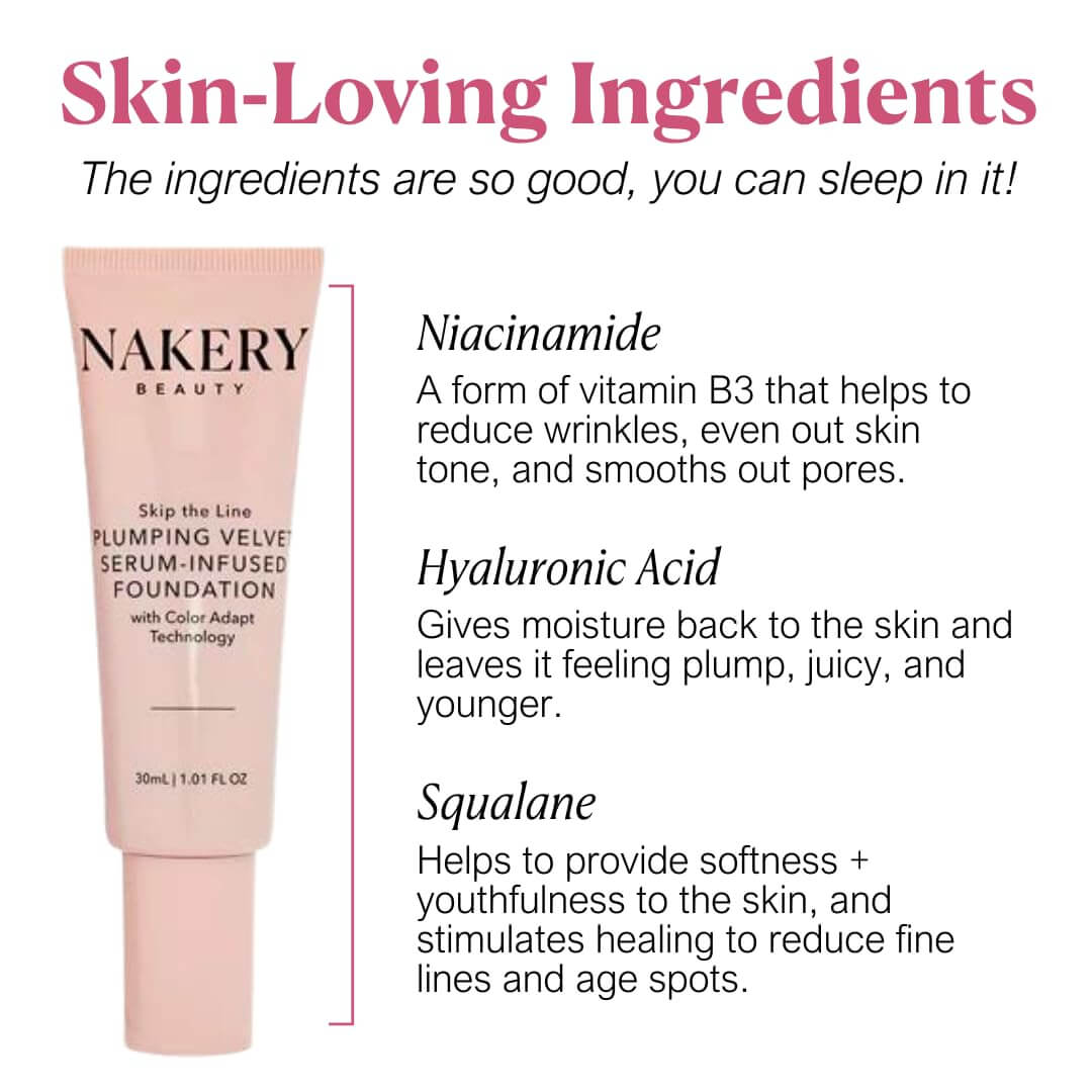 Skip the Line Instant Coverage Plumping Velvet Serum-Infused Foundatio ...